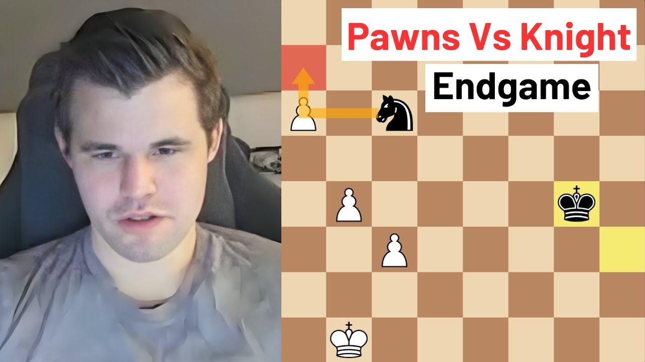 How Magnus Wins 3 Pawns vs Knight Endgames Like a Pro - YouTube
