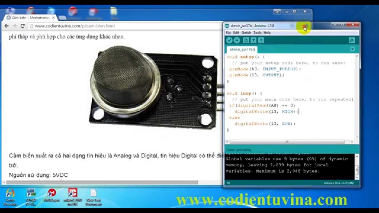 Hướng dẫn sử cụng cảm biến khí Gas MQ-2 cùng với Arduino - www ...