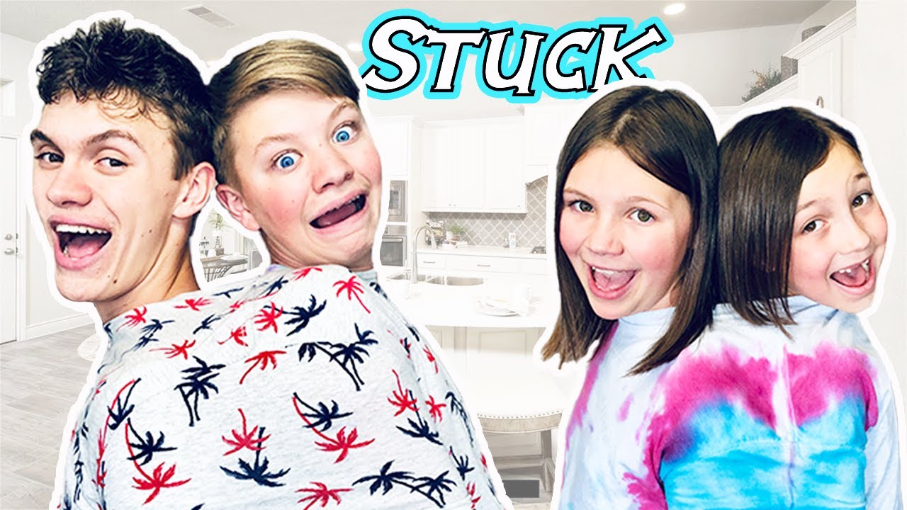 CONJOINED TWIN Challenge | Twins STUCK TOGETHER For 24 Hours | KJAR ...