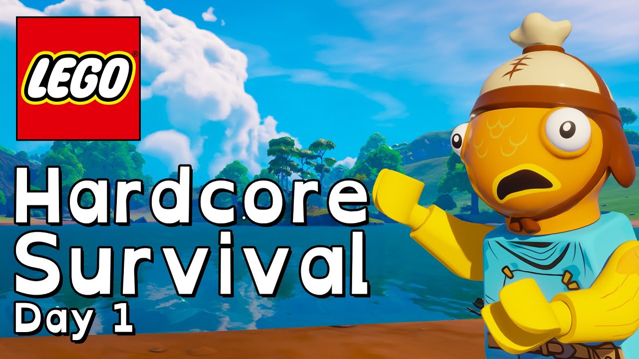 LEGO FORTNITE SURVIVAL - HARDCORE MODE CHALLENGE! VoD|1 - YouTube