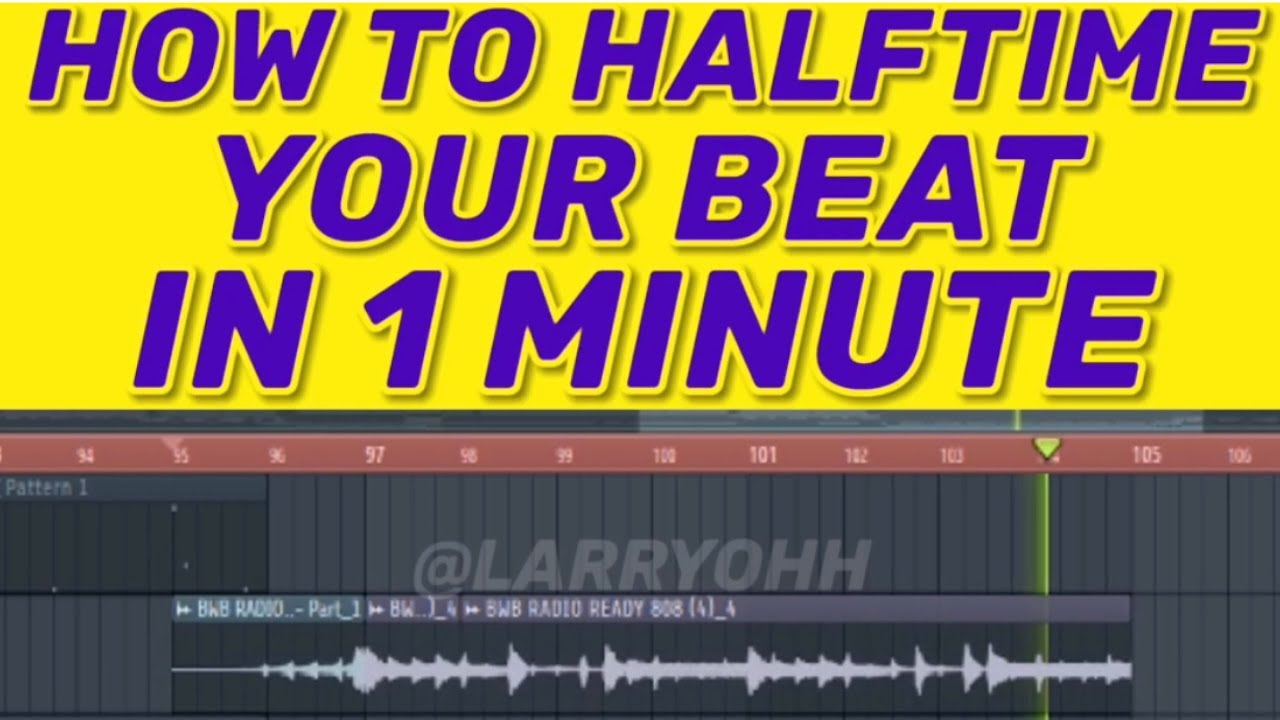How to halftime your beat in 1 minute! (FL Studio) - YouTube