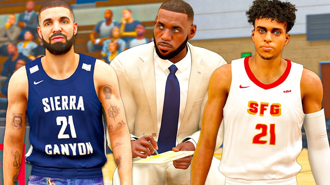DRAKE AND LEBRON PULLED UP TO MY AAU GAME! HIGH SCHOOL MYCAREER 2K21 ...