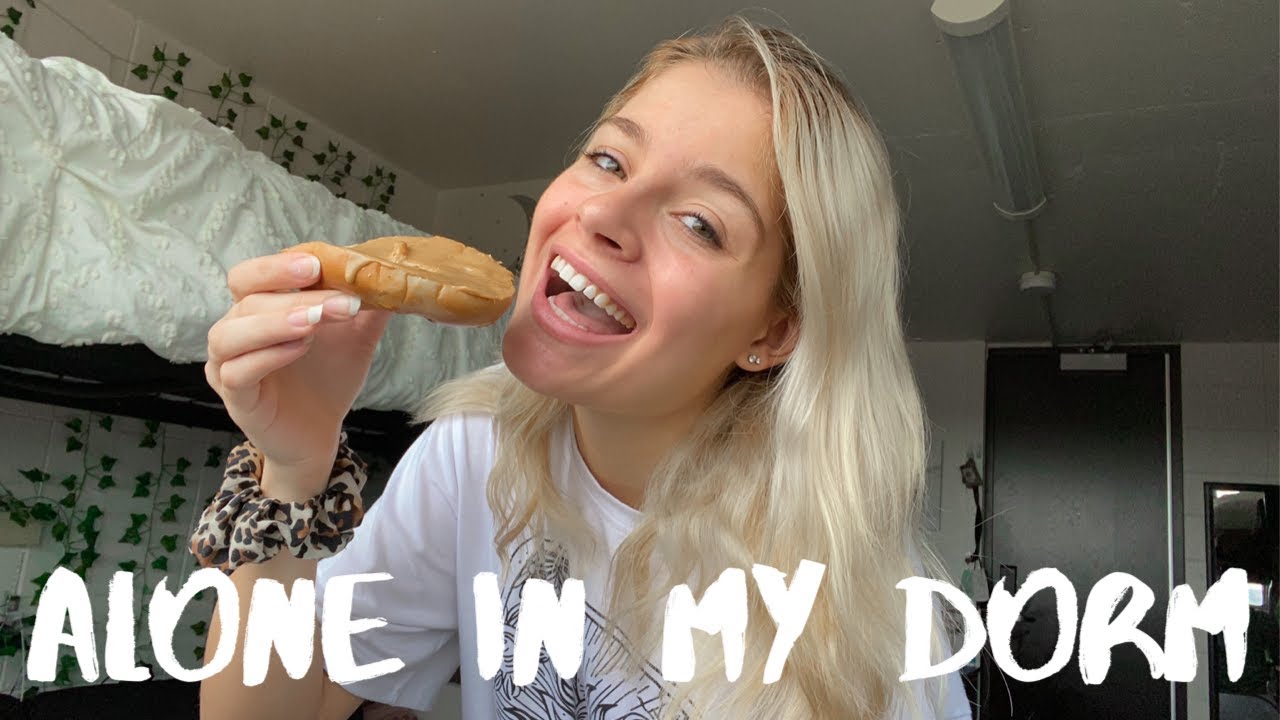 spend the weekend with me | my roommate left me alone in our dorm - YouTube