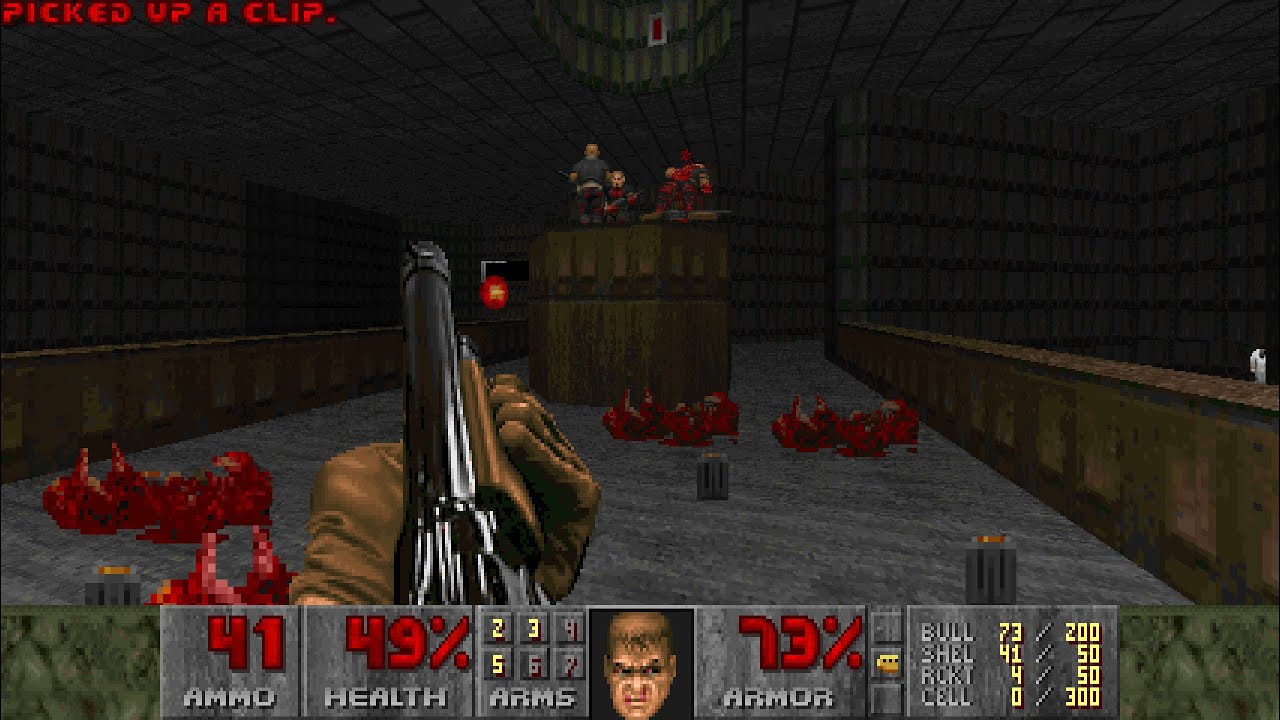 Doom e1m7 (Computer Station), ultra-violence, pistol start, fast ...
