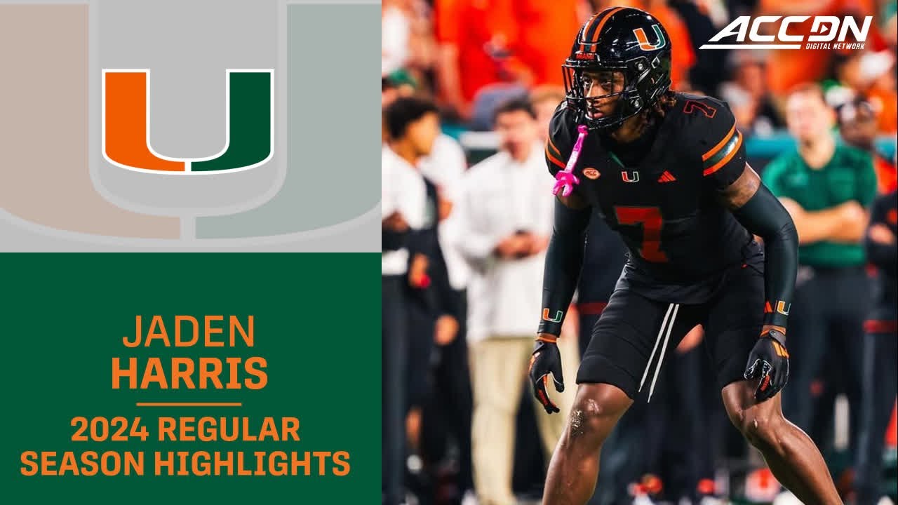 Jaden Harris 2024 Regular Season Highlights | Miami Defensive Back - YouTube