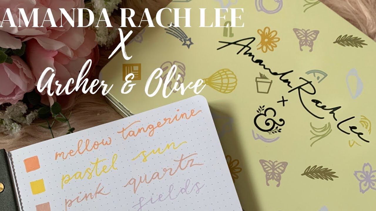 Swatching Amanda Rach Lee x Archer and Olive Acrylographs - YouTube