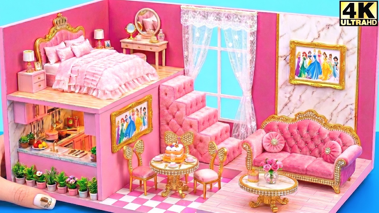 🏰 Make the Sweetest Pink Princess Mini House with Secret Bedroom ...