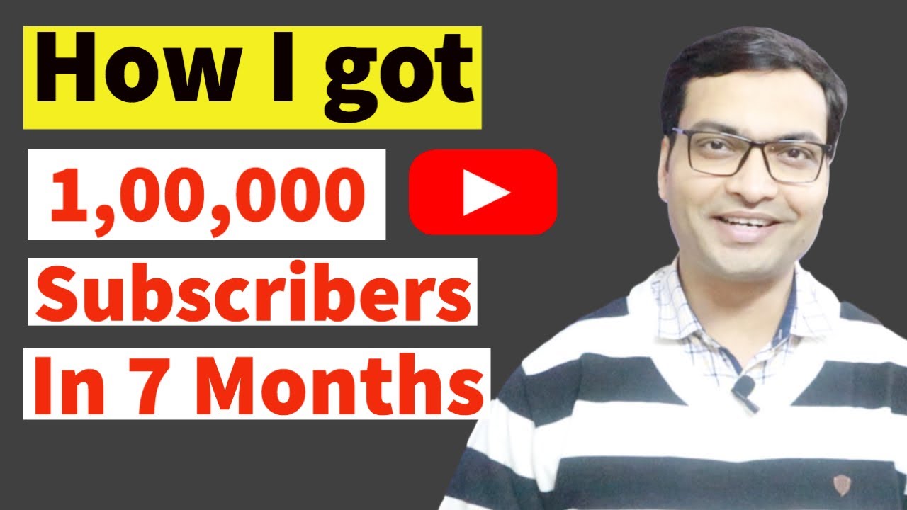 How I got 1,00,000 Subscribers in 7 Months - YouTube