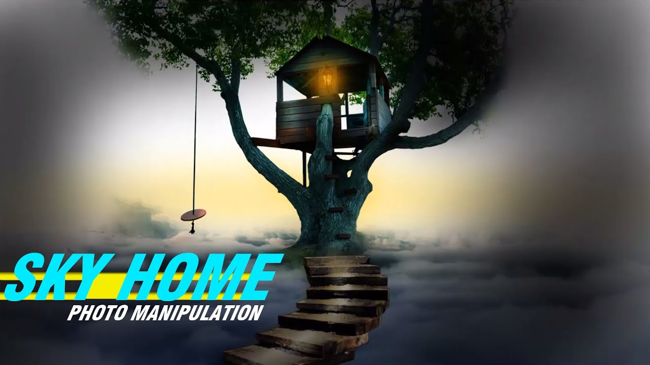 Photoshop Tutorial | Sky Home Photo Manipulation 🏡 - YouTube