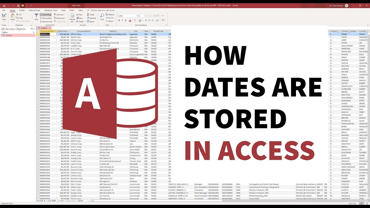 How Dates Are Stored in Microsoft Access! [ontrackTV video] - YouTube