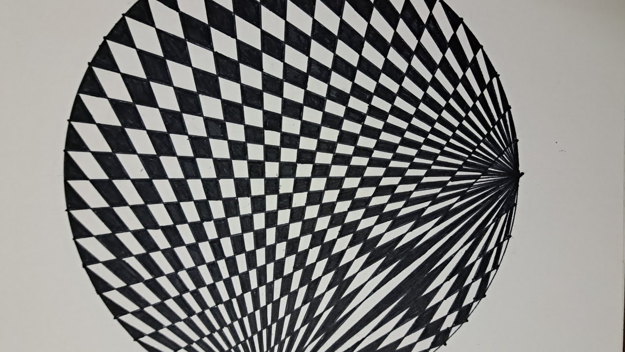 How to Draw a Optical Illusion Art| Illusion Art| Geometric Art| Step ...