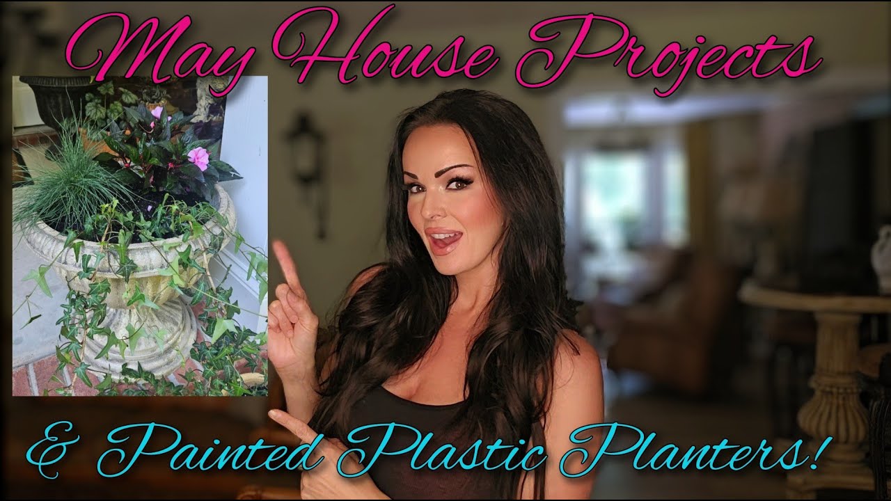 May House Projects & Painted Plastic Planters! - YouTube