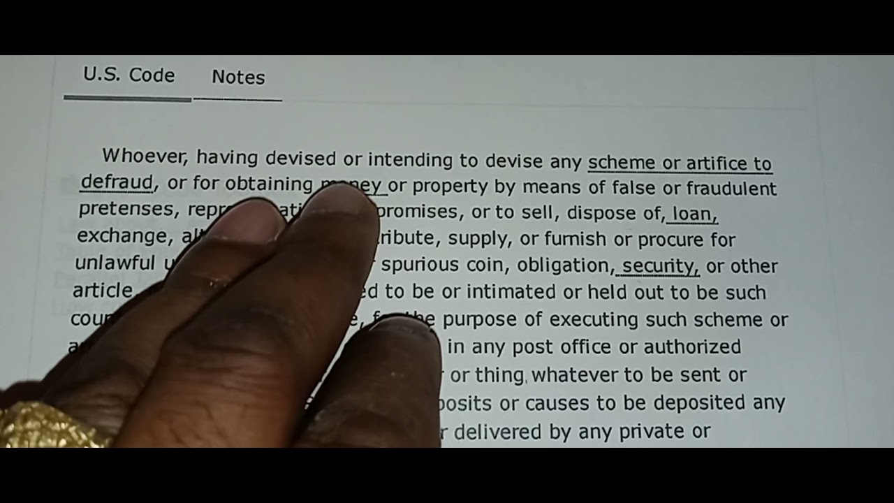 Title 18 U S Code Section 1341 Frauds And Swindles YouTube