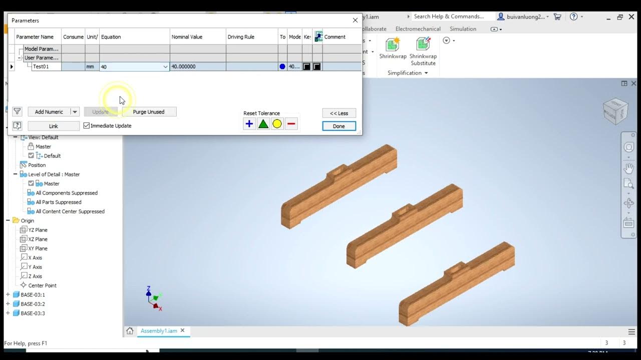 Autodesk Inventor-Control iLogic Component Property by Model Parameter - YouTube