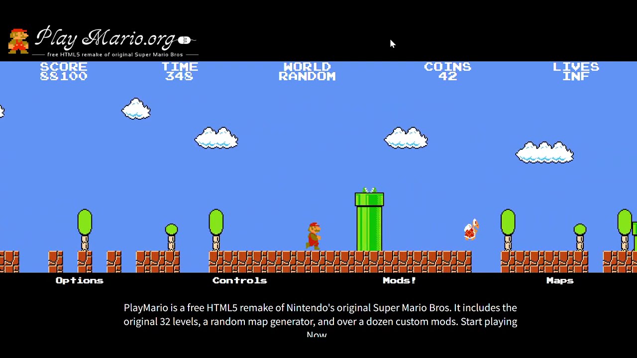 SUPER MARIO BROS. HTML5のランダムコースに挑戦してみた（13) - YouTube