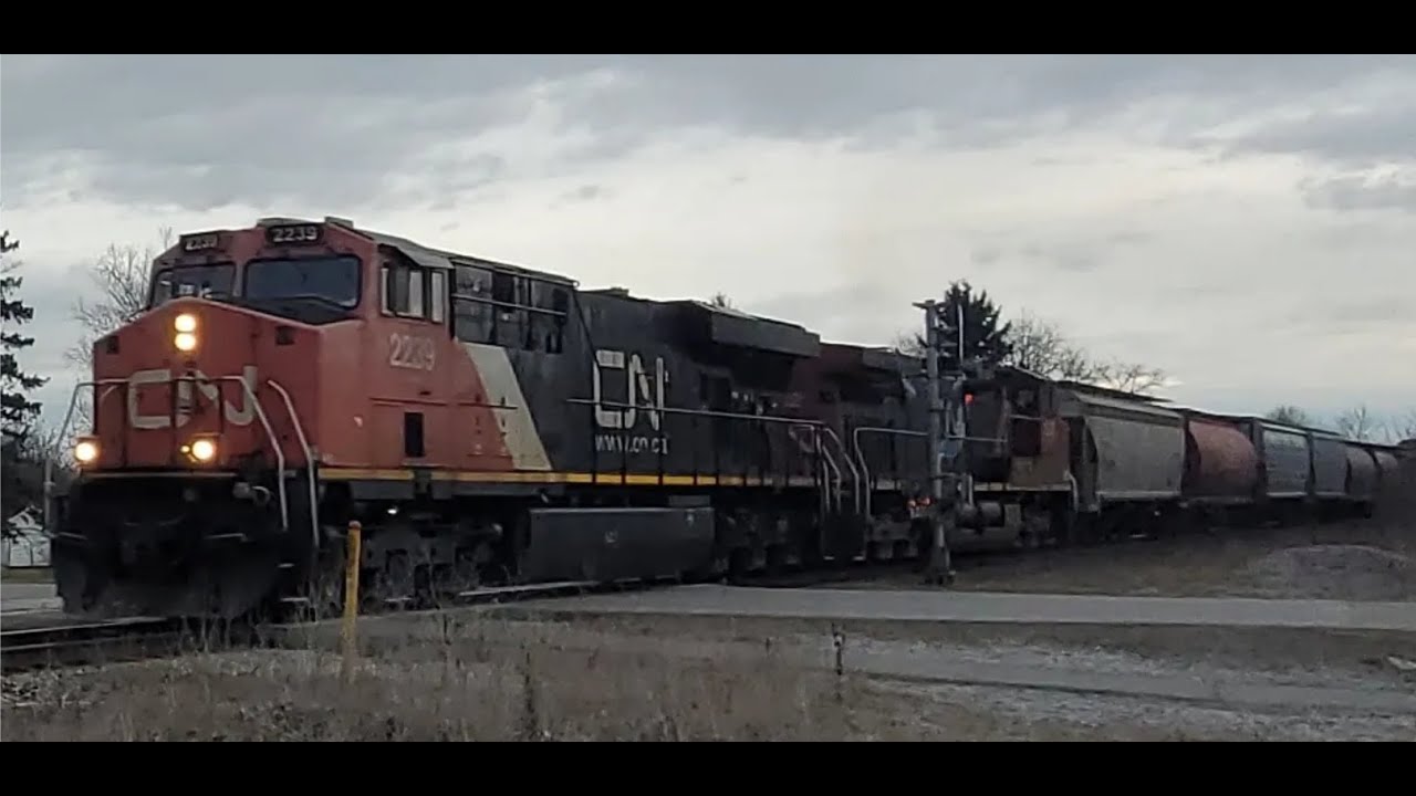 CN 301 - 2239 & 2202 In Lynden Ontario - YouTube