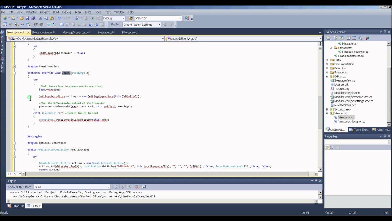 Advanced DNN Module Development - MVP Pattern Application - YouTube