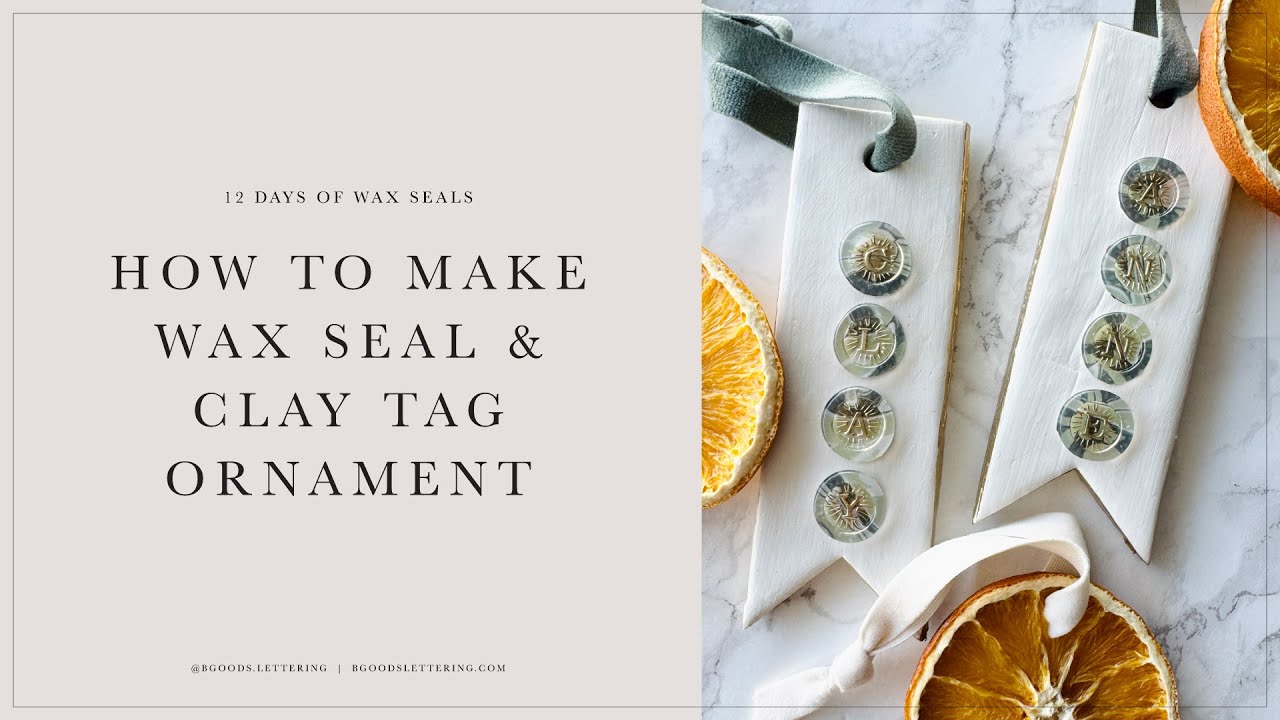 How to make wax seal & clay tag ornament - YouTube