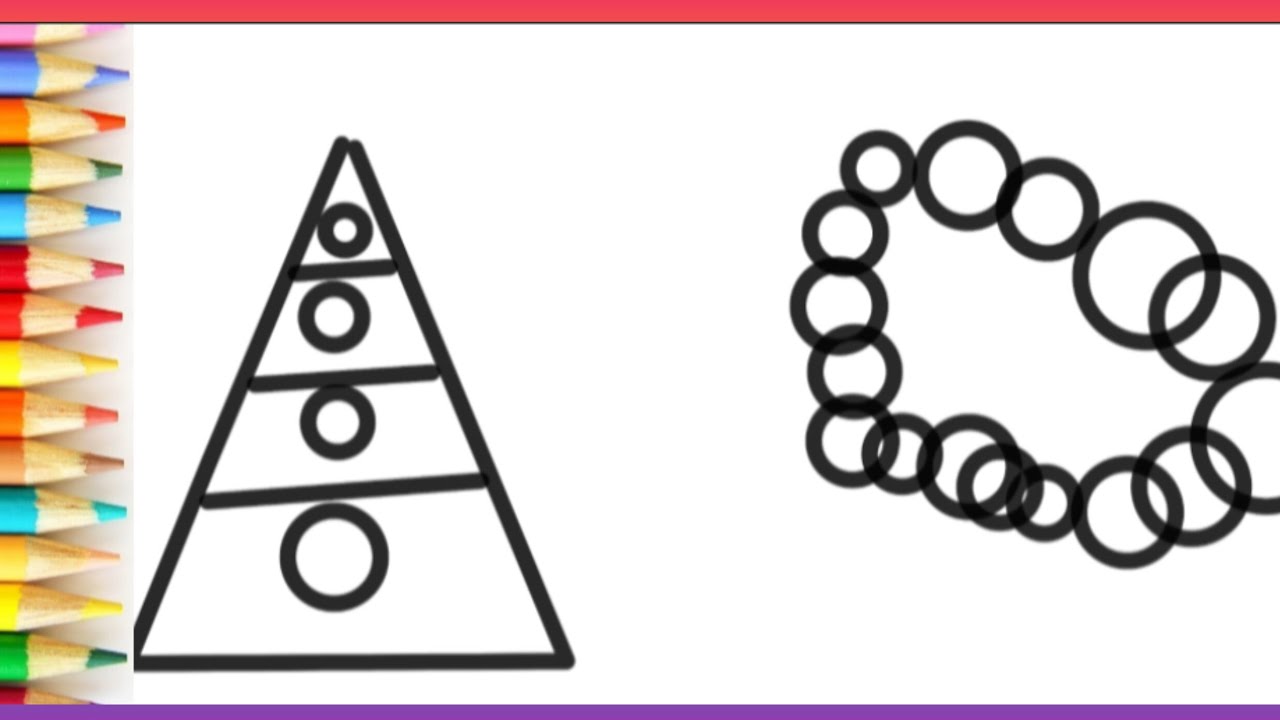How to Draw and Colour Triangle PopIT and PopIT Bracelet🌈 | Drawing ...