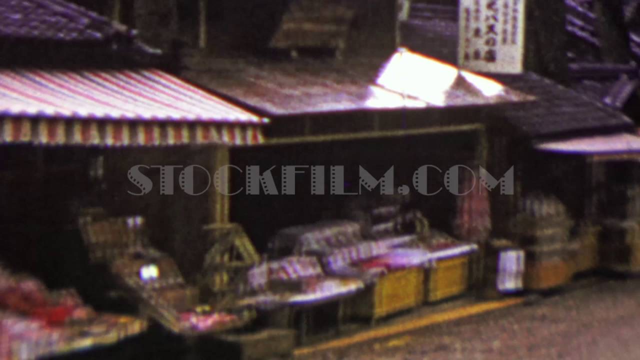 1951: Japanese street farmers market small merchants selling food ...