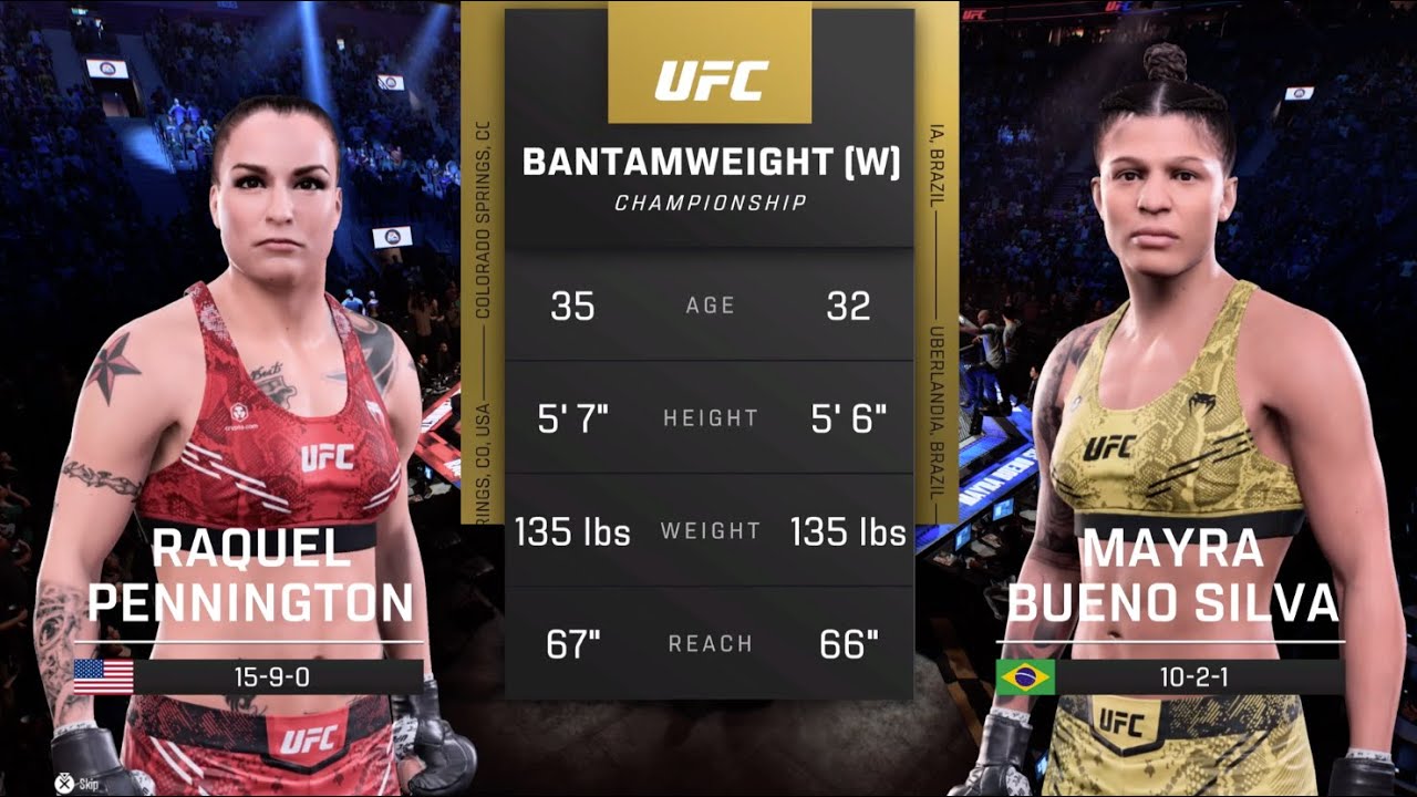 UFC 297 Raquel Pennington Mayra Bueno Silva BW Title UFC 5 Fight ...