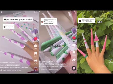 Paper Nail TikTok Compilation | LAToenAilsss - YouTube