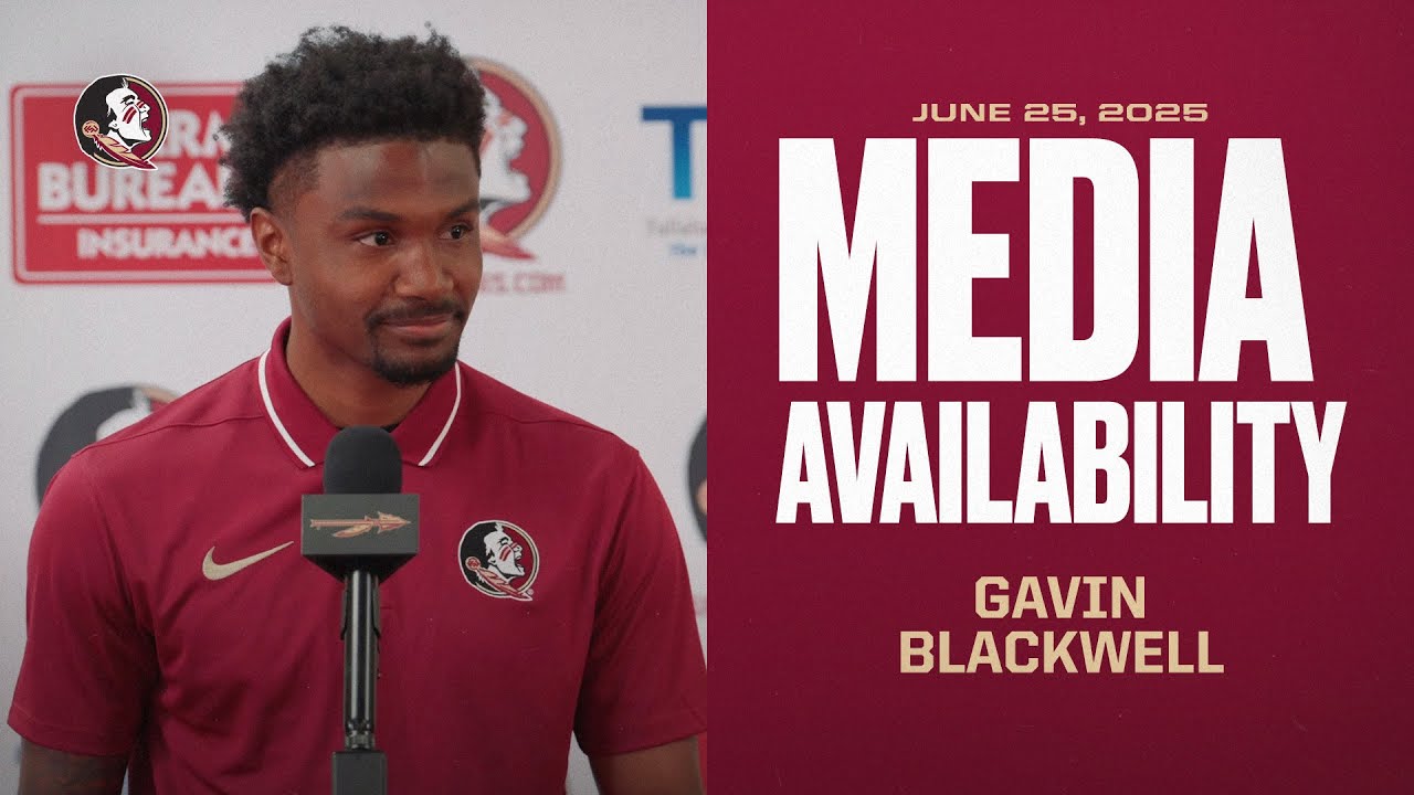 FSU Football | WR Gavin Blackwell Media Availability - YouTube