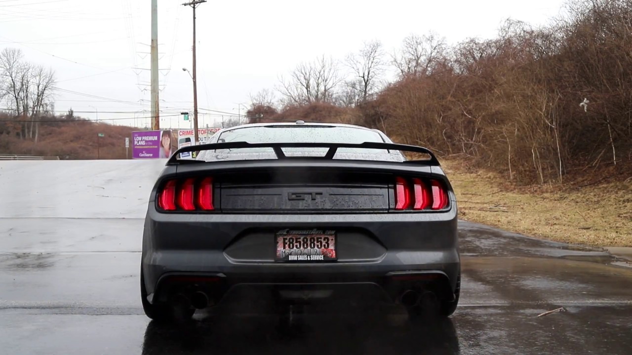 2018 Mustang GT with Active Exhaust and Steeda X-Pipe - YouTube