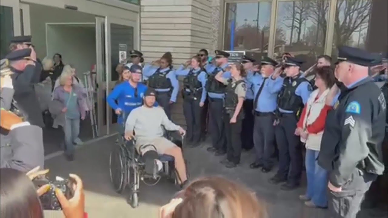 St. Louis officer Nathan Spiess released from hospital - YouTube