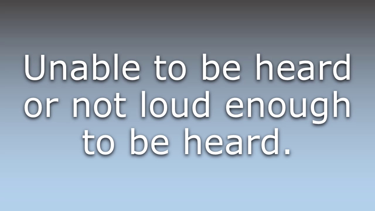 What does Inaudible mean? - YouTube