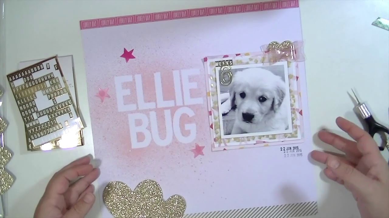 How to Create a Bold Scrapbook Title - YouTube