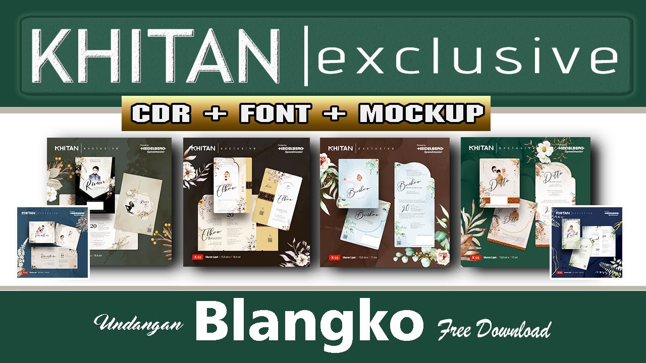 SETTING UNDANGAN BLANGKO RED - KHITAN EXCLUSIVE FORMAT CDR x7 - YouTube