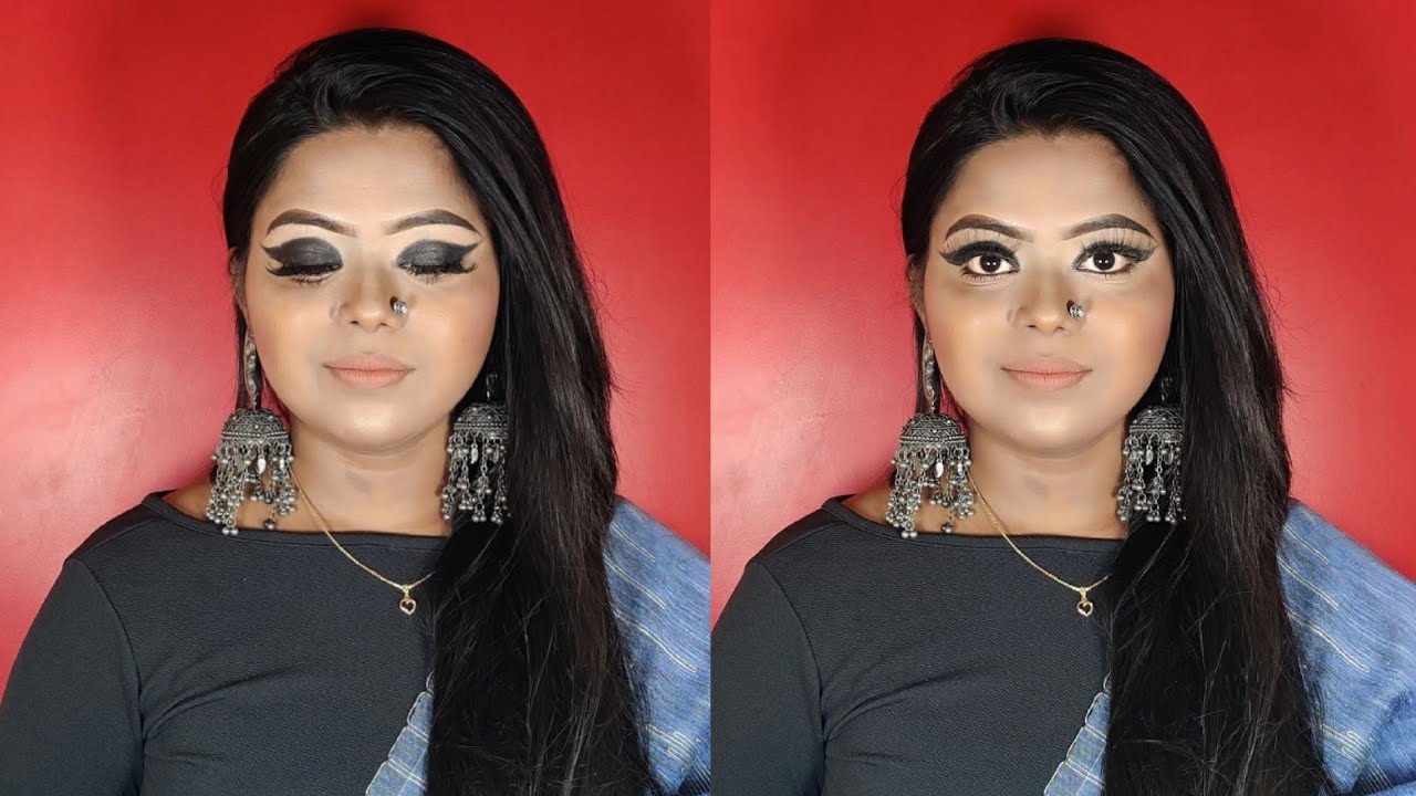 Perfect base makeup এর সাথে কিভাবে smokey wing eyeshadow করবে || makeup Tutorial|| - YouTube