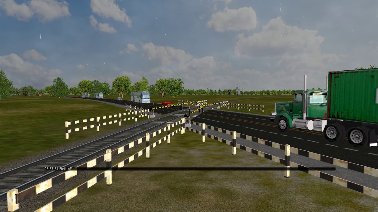 Railway Crossing Video||In msts open Rails||Indian Railways||Royal ...