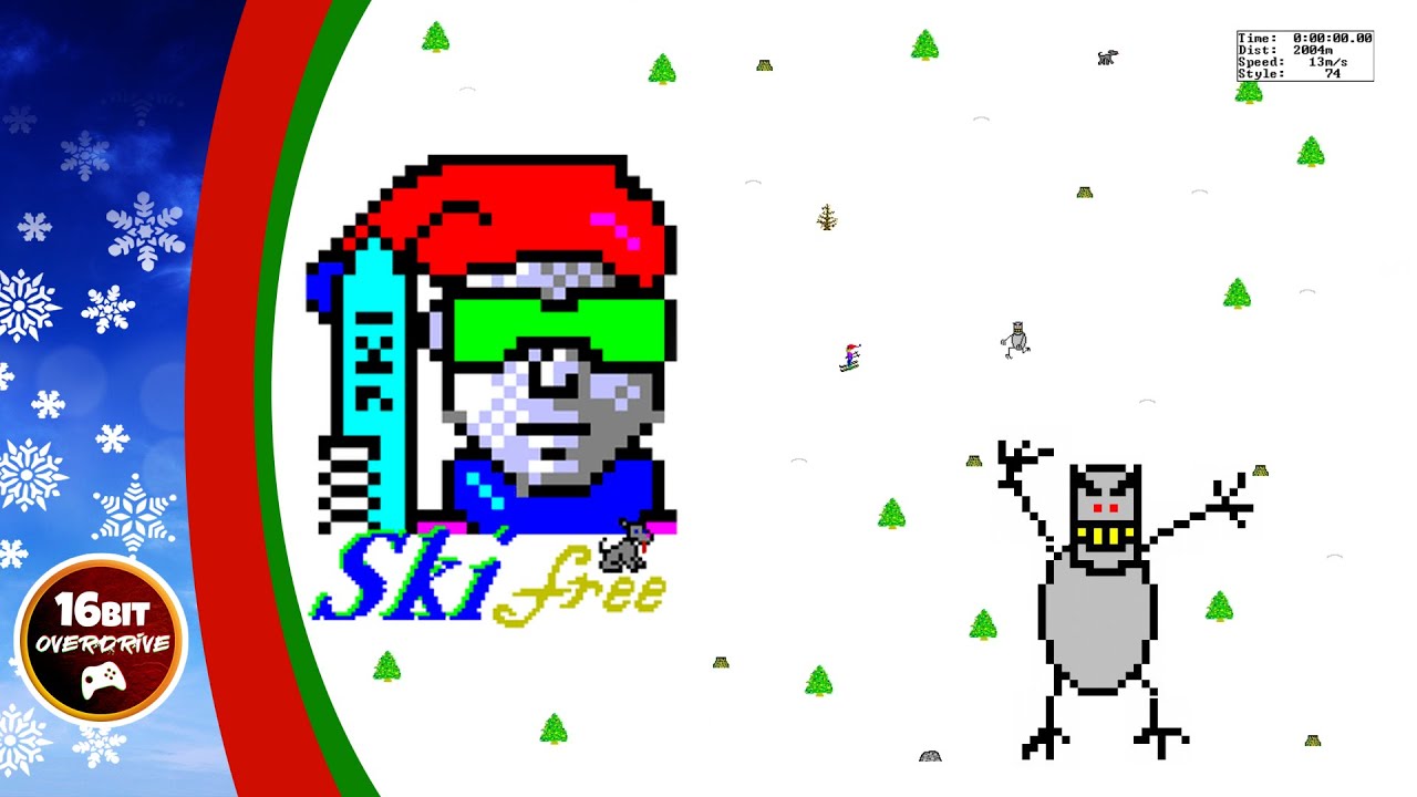 SkiFree - Retro Skiing Game From The 90s - YouTube