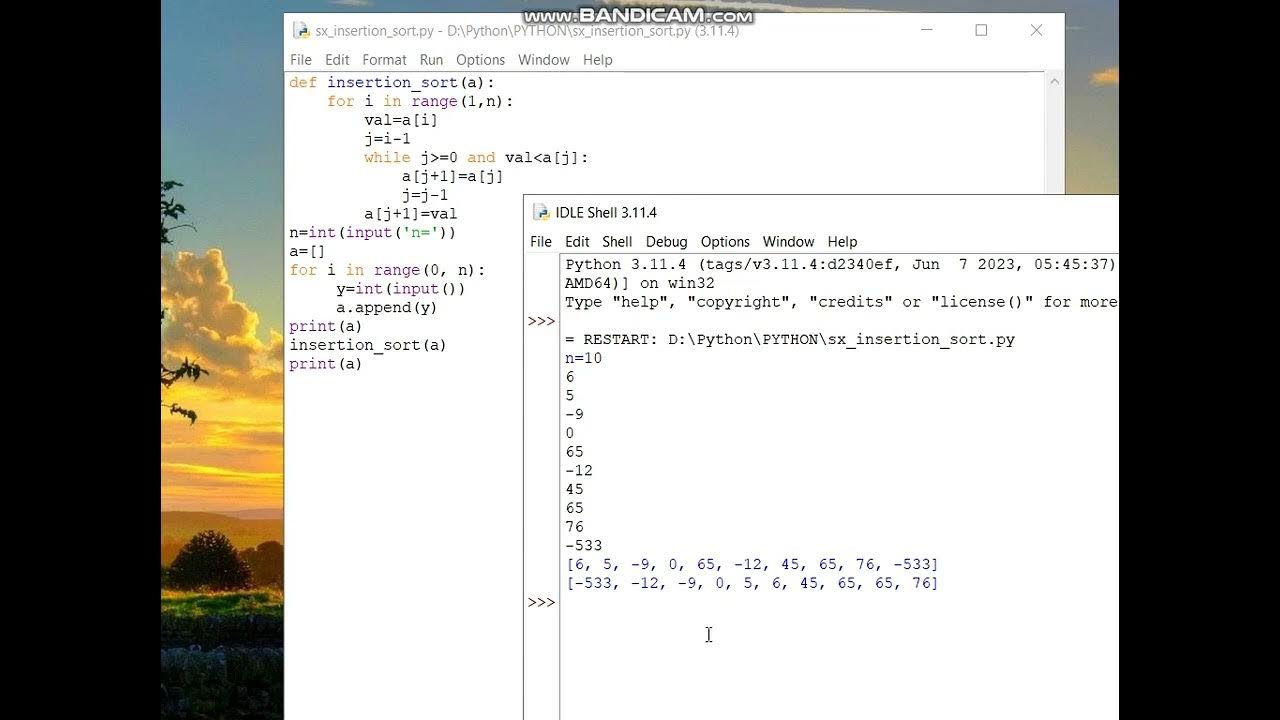 Python: Sắp xếp chèn - Insertion Sort. - YouTube