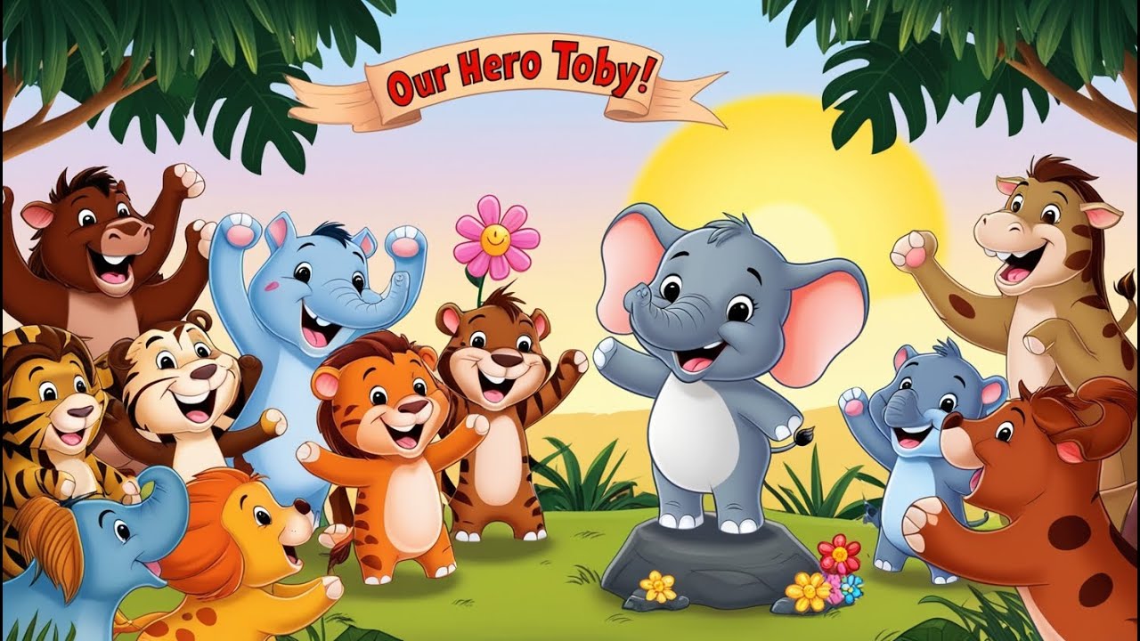 Toby the Tiny Elephant | A Heartwarming Moral Story for Kids | Bedtime ...