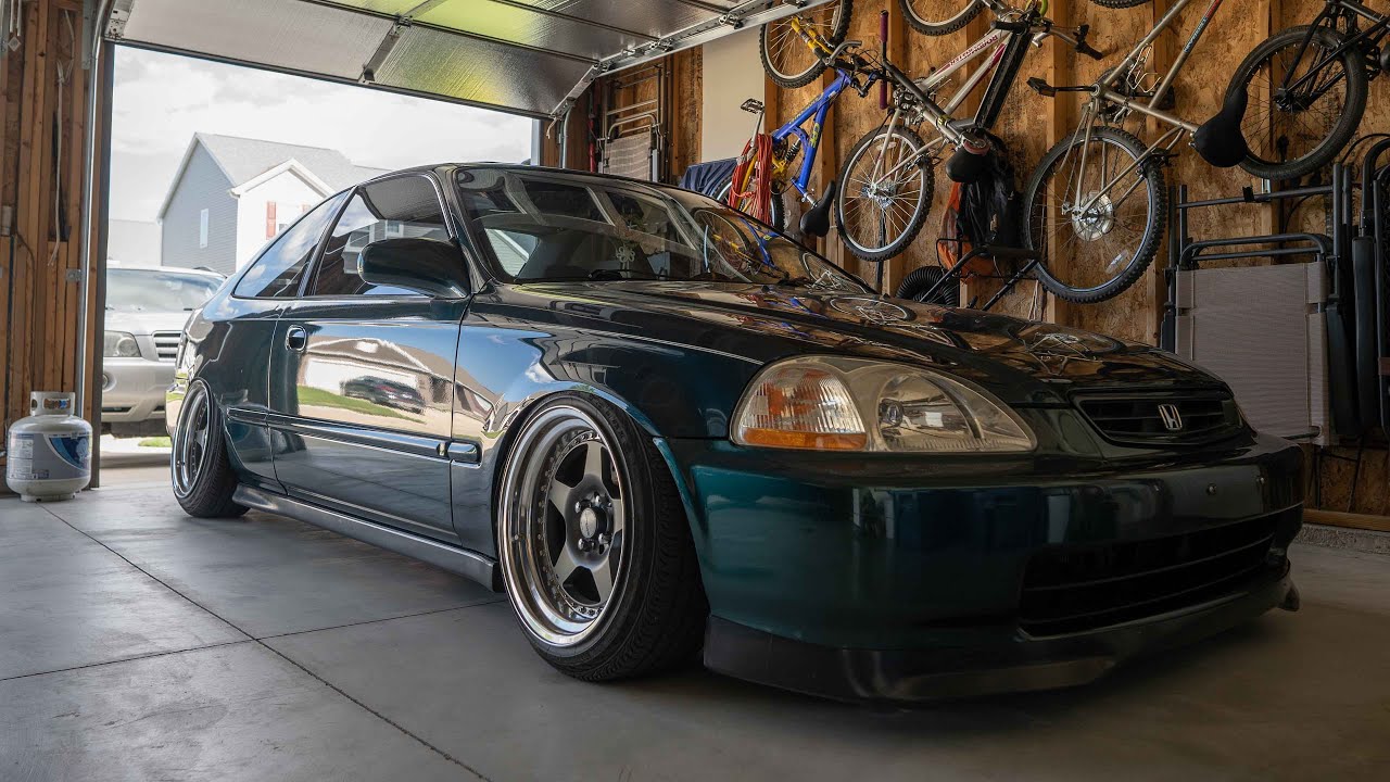 My Bagged 1998 Honda Civic EK Coupe - YouTube