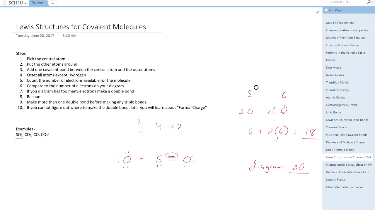 Lewis Structures for Covalent Molecules - YouTube