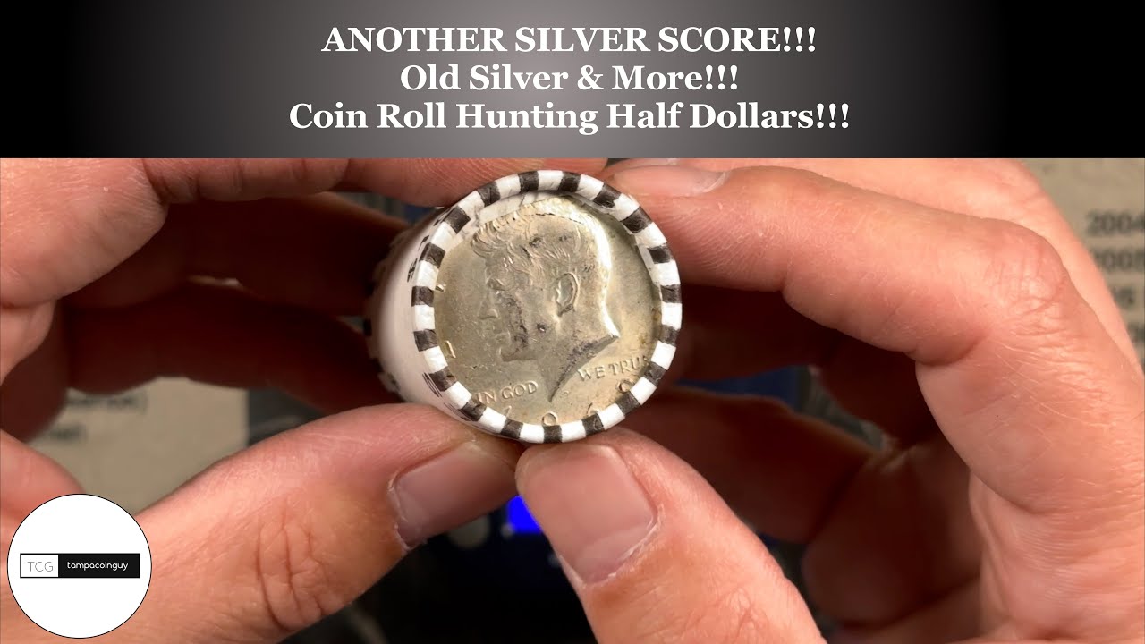 ANOTHER SILVER SCORE!!! Old Silver & More!!! Coin Roll Hunting Half Dollars!!! - YouTube