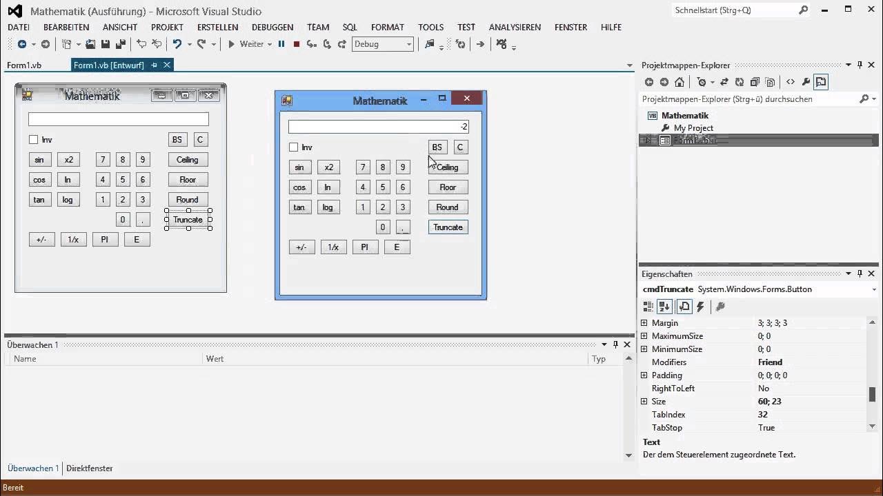 Einen Taschenrechner programmieren - Visual Basic 2012 - YouTube