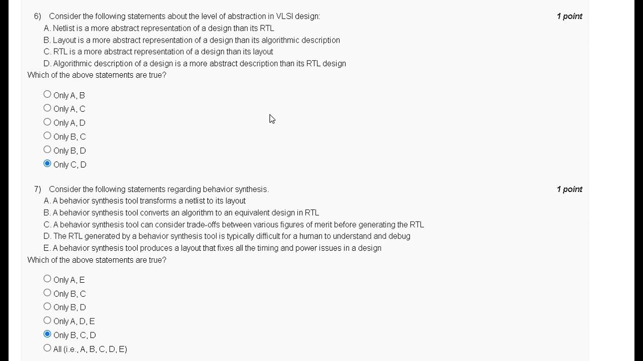 WEEK 1 SOLUTION 2024 | NPTEL | RTL TO GDS | SNEH SAURABH - YouTube