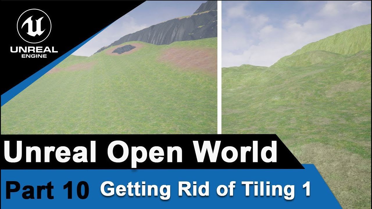 Unreal Getting Rid Of Tiling Distance Based Texture Scale Blending Ue4 Open World Tutorials