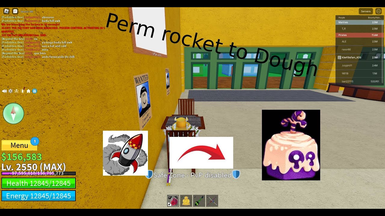 Perm rocket to dough #bloxfruits - YouTube