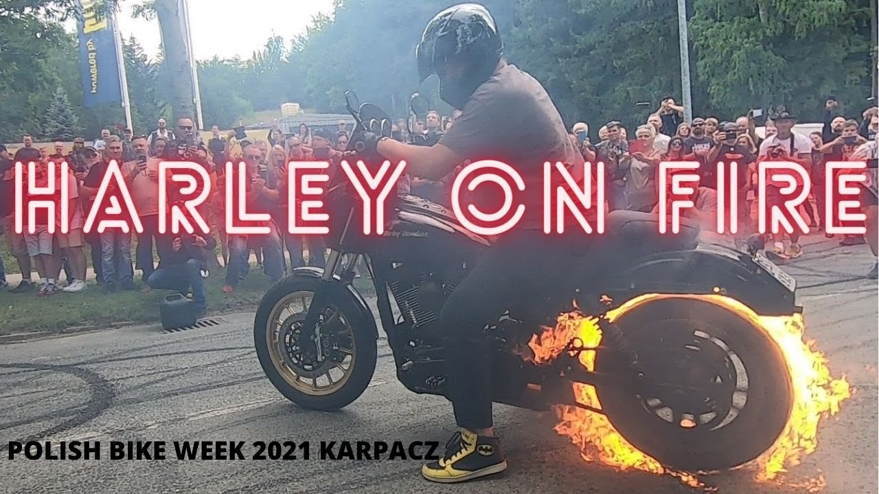 HARLEY W OGNIU / HARLEY ON FIRE !!! Maciej Dop Bielicki Karpacz #harley ...