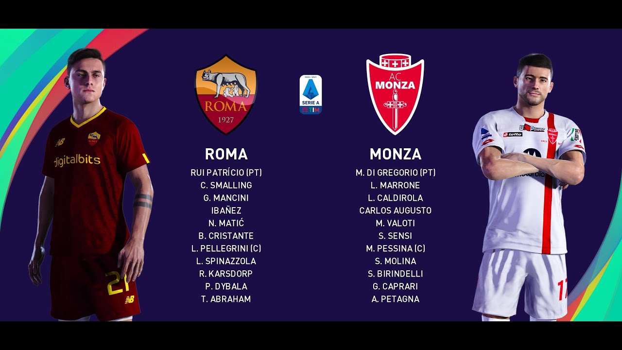 ROMA vs MONZA ⚽CAMPIONATO SERIE A - 4° GIORNATA 30/08/22⚽ eFootball ...