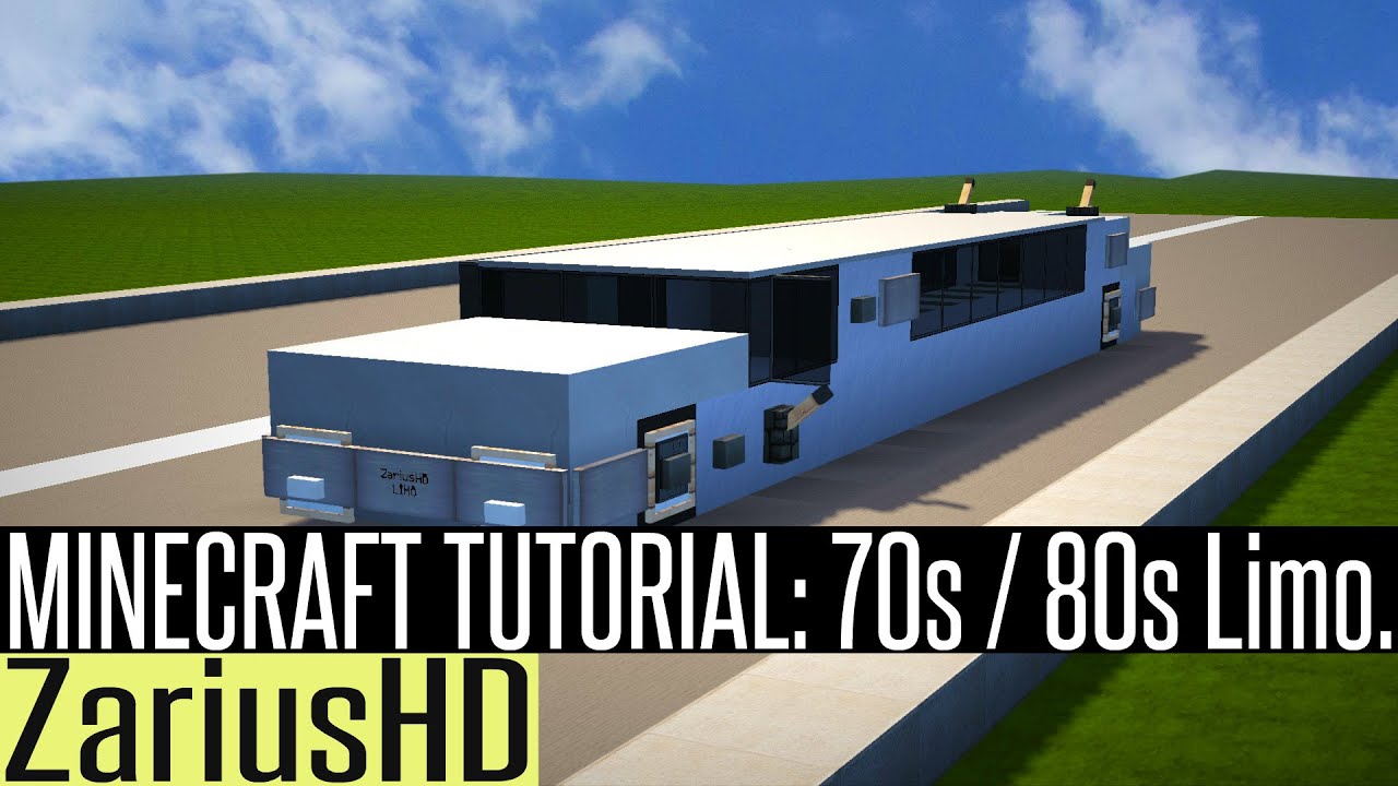 Minecraft Vehicle Tutorial - How to Build : 70s / 80s Limo. - YouTube