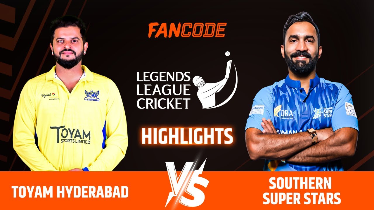 Toyam Hyderabad vs Southern Superstars | Legends League Cricket | 2024 ...
