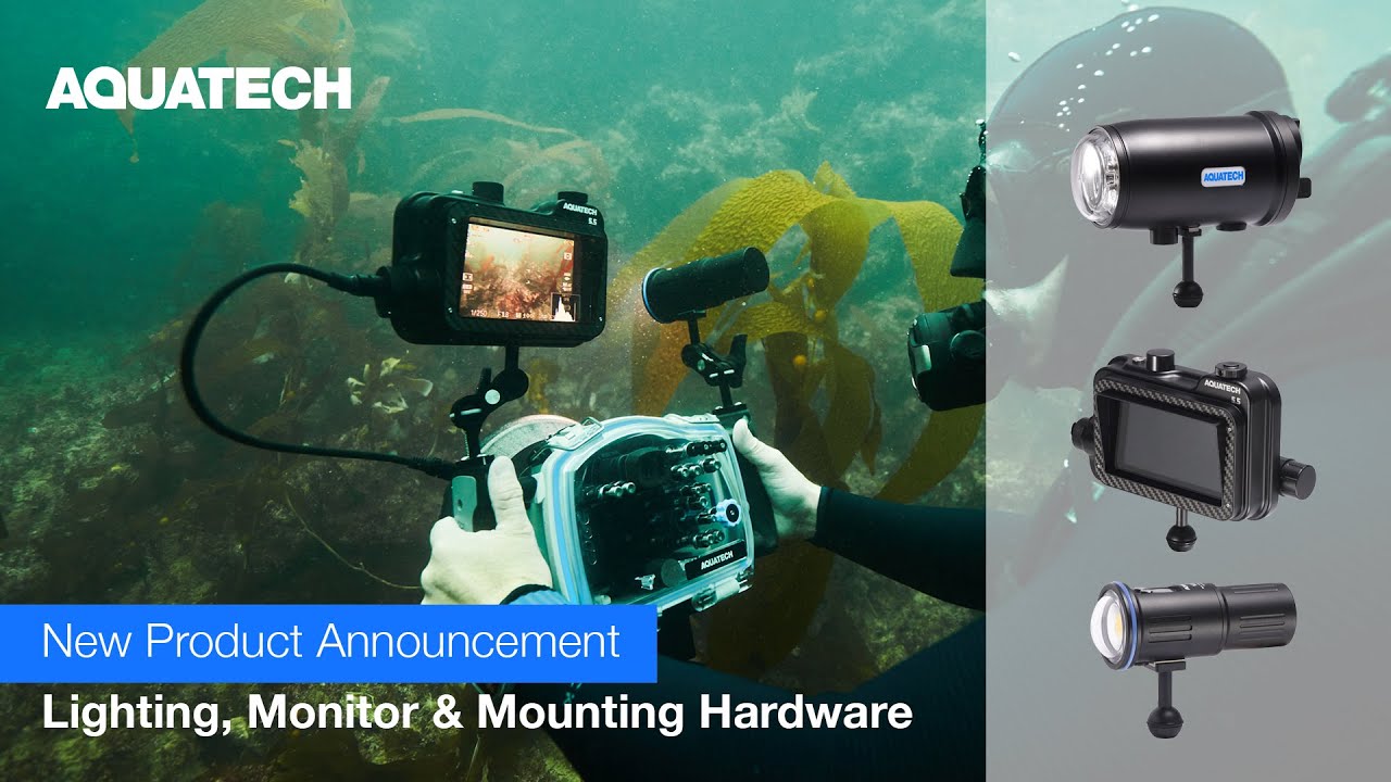 Aquatech Underwater Lighting, HDMI Monitor & New Mounting Hardware - YouTube