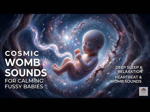 ⁠Baby Sleeping Sounds for Deep Sleeping 🌌 Cosmic Womb Sounds & Heartbeat (1 HOUR)